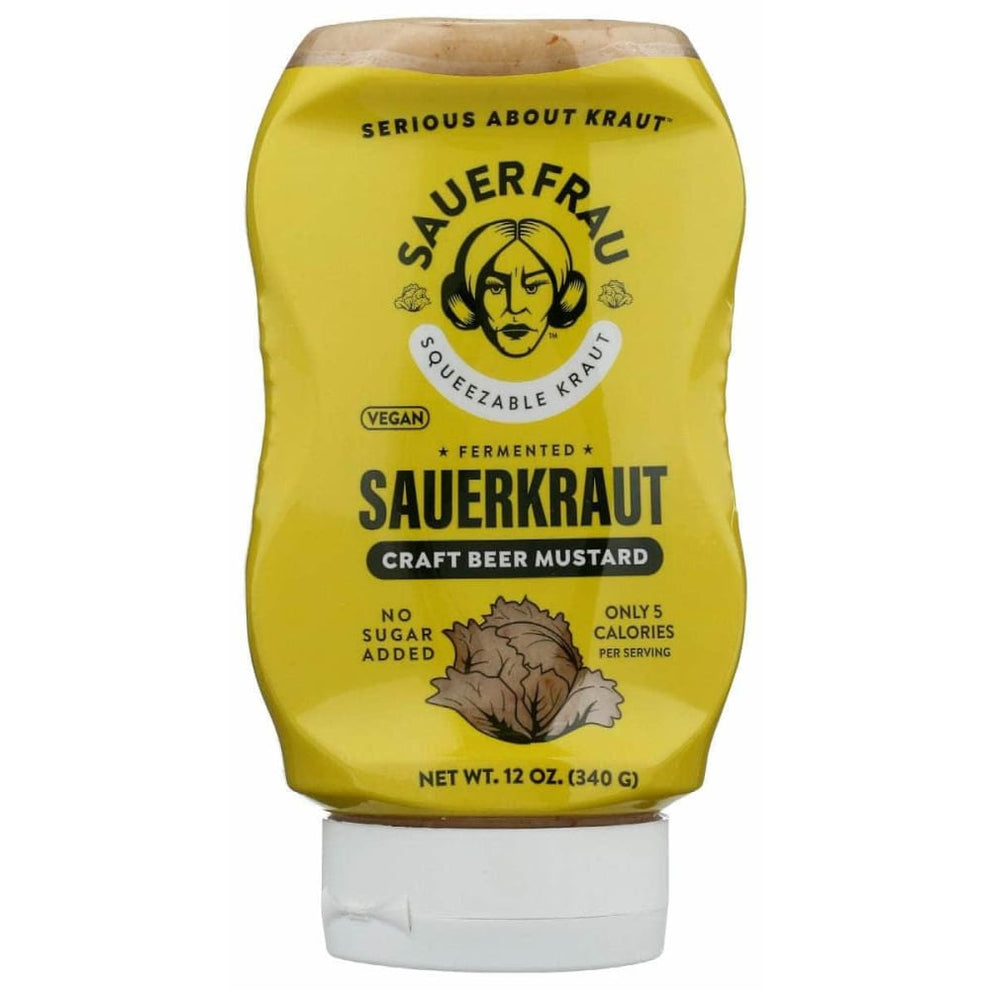 SAUER FRAU: Sauerkraut Mstrd Squeeze, 12 oz (Case of 4) | ShelHealth