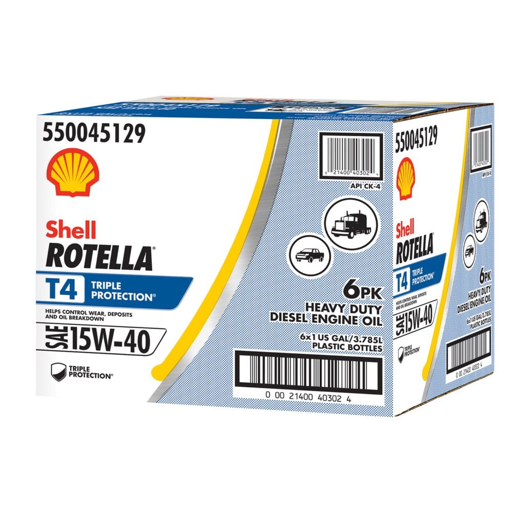 Shell Rotella T4 Triple Protection 15W-40 Diesel Engine Oil(6-pack/1 ...