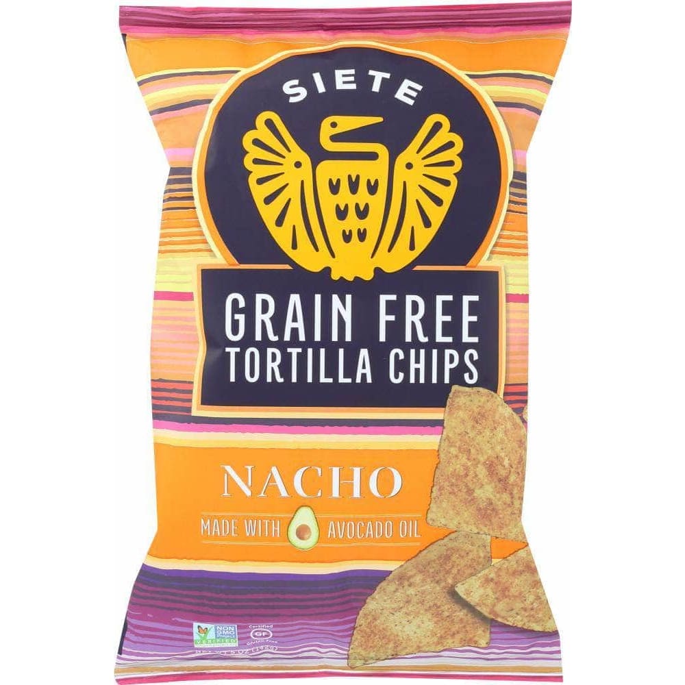Siete Tortilla Nacho Chips Grain Free, 5 oz (Case of 3) | ShelHealth