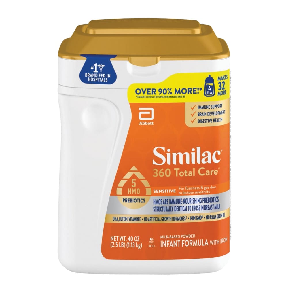 Similac 360 Total Care Sensitive Infant Formula Powder, 40 oz. | ShelHealth