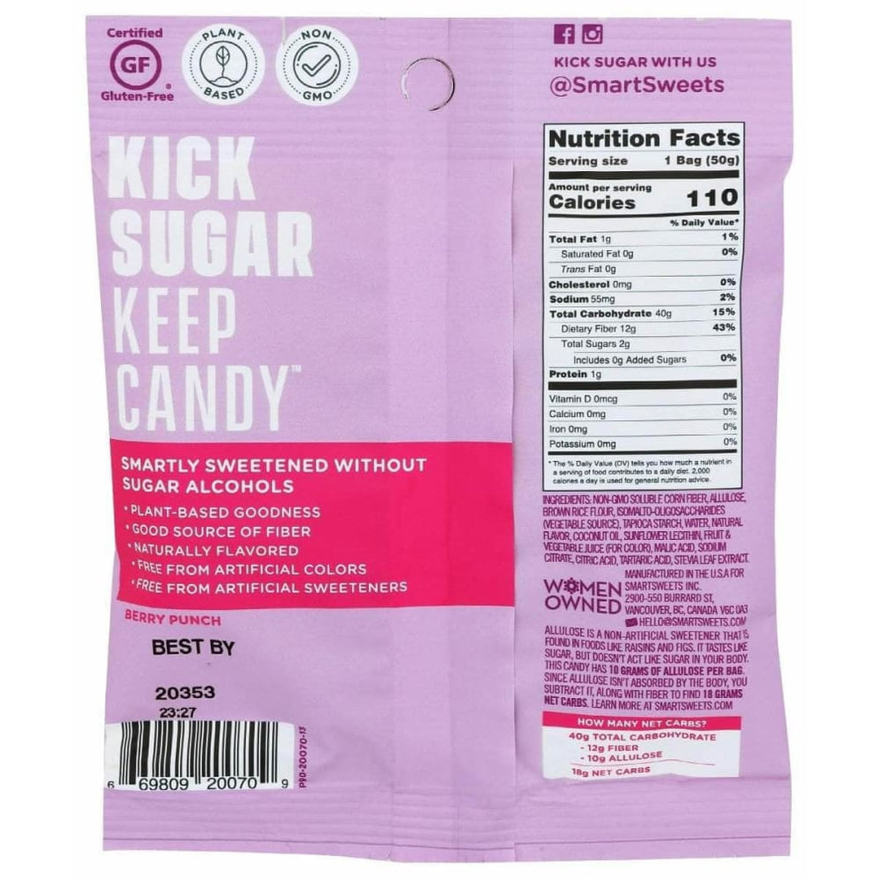 Smartsweets Red Twists, 1.8 Oz (Case of 4) | ShelHealth