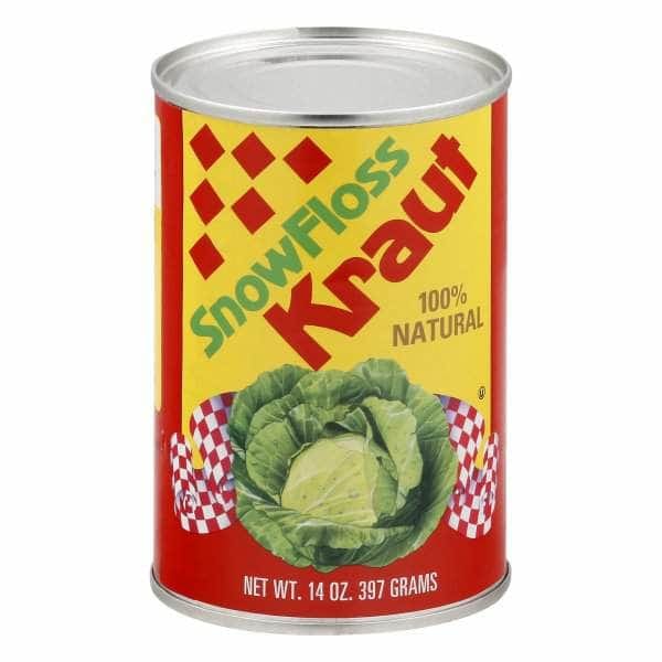 SNOW FLOSS: Kraut Shredded Can, 14 oz (Case of 5) | ShelHealth