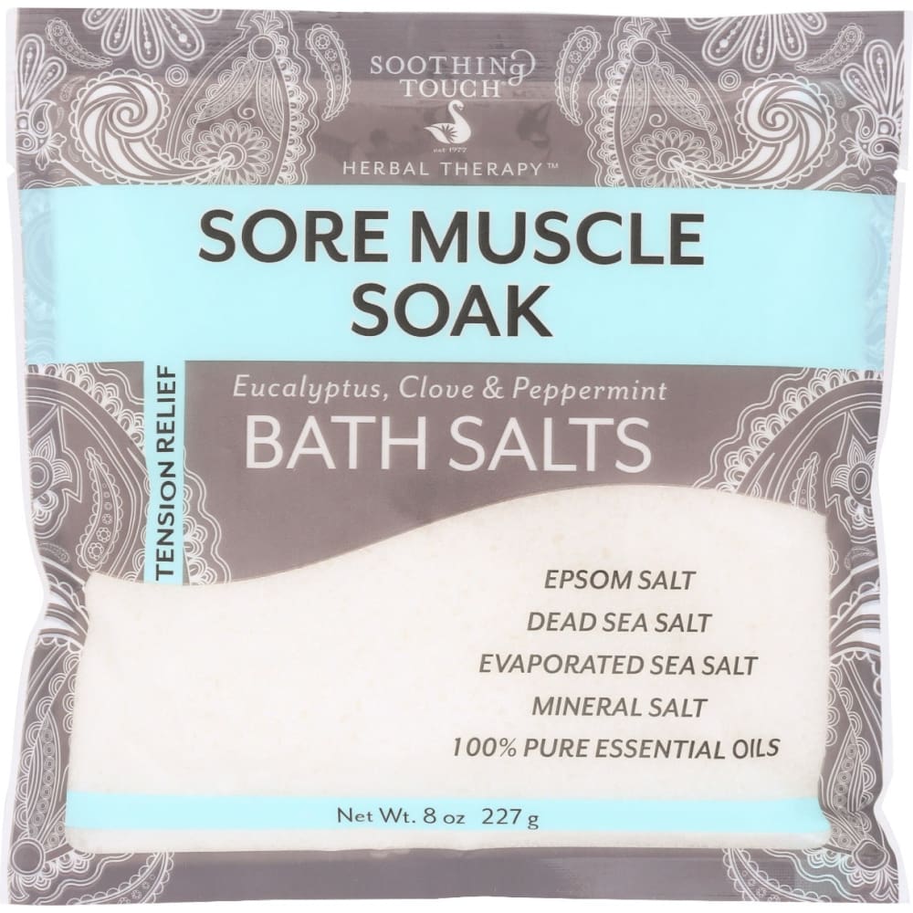 SOOTHING TOUCH: Bath Salt Sore Muscle, 8 oz (Pack of 6) | ShelHealth