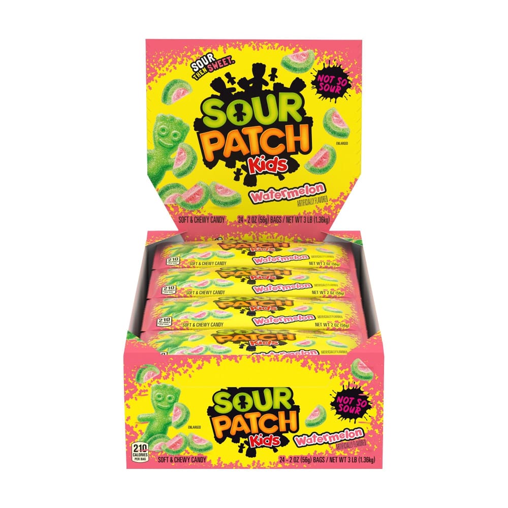 Sour Patch Kids Watermelon Soft & Chewy Candy, 24 pk. | ShelHealth