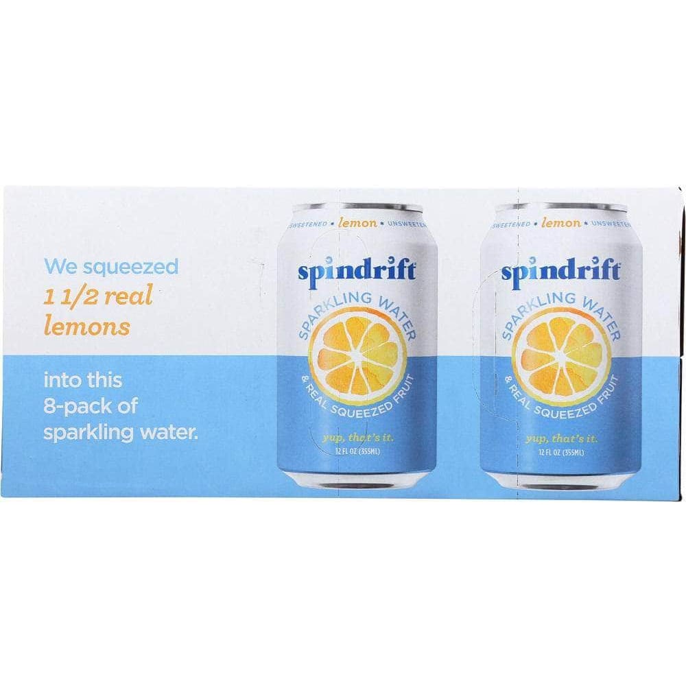 Spindrift Lemon Sparkling Water 8 Pack, 96 Fo (Case of 3) | ShelHealth