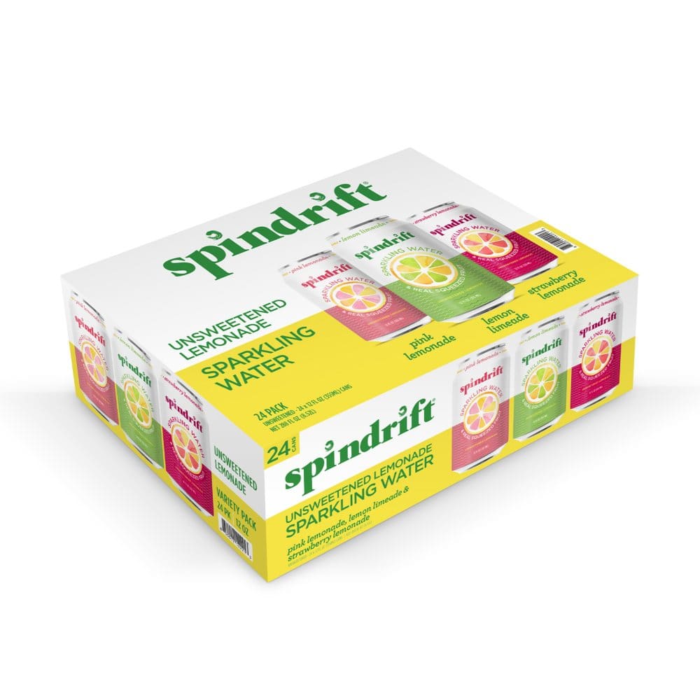 Spindrift Unsweetened Lemonade Sparkling Water, Variety Pack (12 fl. oz ...