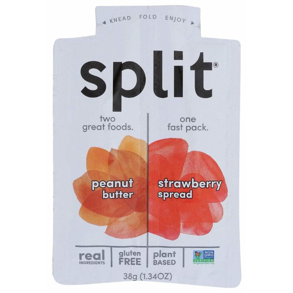 SPLIT NUTRITION: Peanut Butter & Strawberry Spread, 1.34 oz (Case of 4 ...