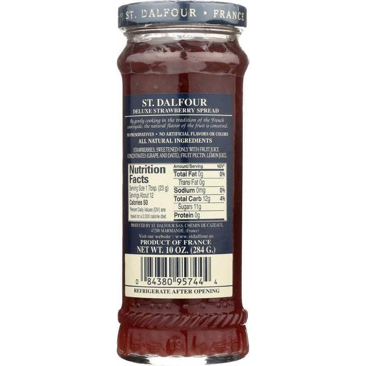 St Dalfour All Natural Fruit Spread Strawberry, 10 oz (Case of 4 ...