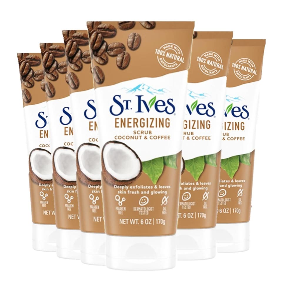 St. Ives Energizing Coconut & Coffee Face Scrub - 6 Oz - 6 Pack ...