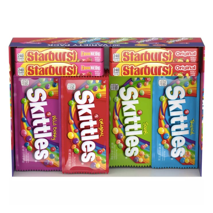 Starburst and Skittles Chewy Candy Variety Box 62.79 oz. 30 ct ...