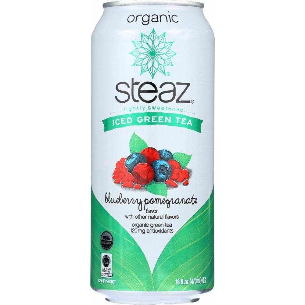 Steaz Organic Iced Green Tea Blueberry Pomegranate & Acai Lightly ...