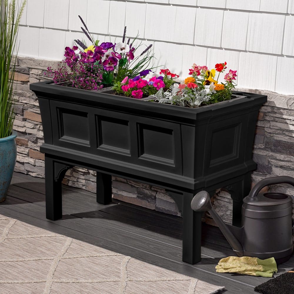 Step2 Atherton Raised Planter Box - Onyx Black | ShelHealth