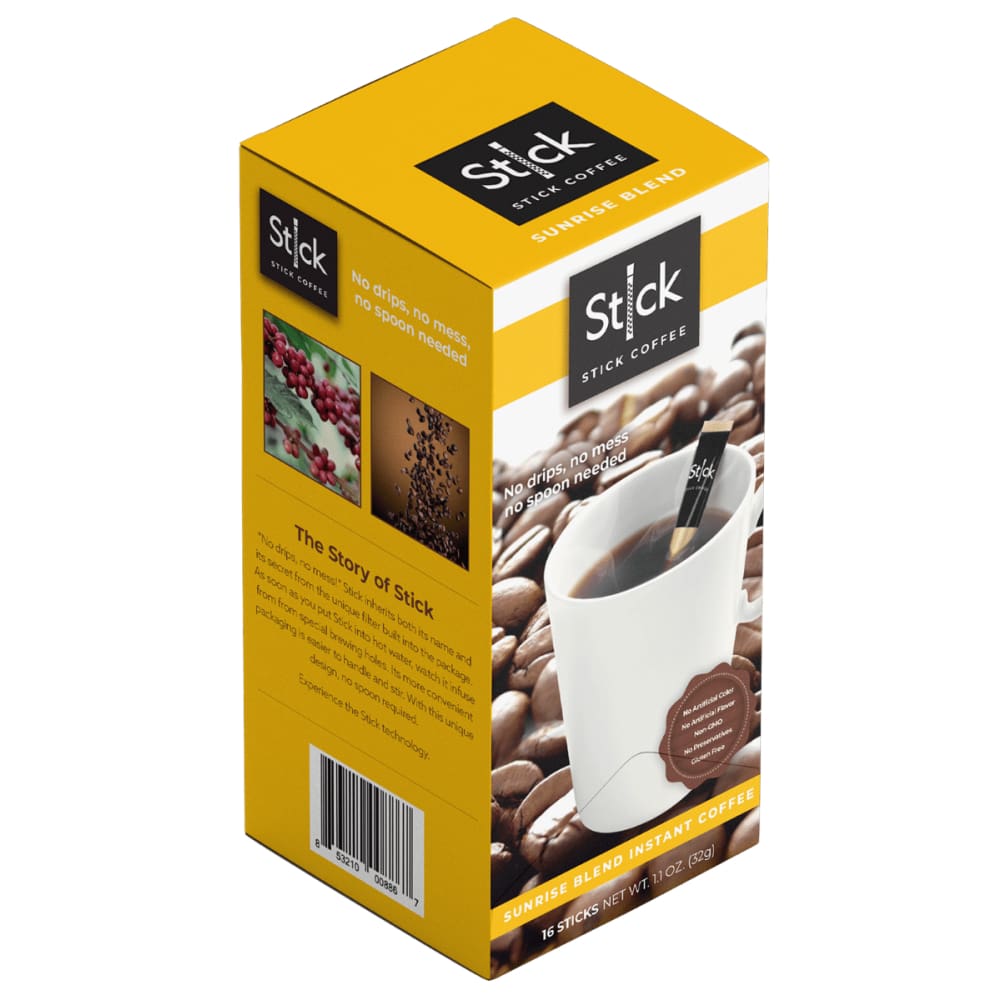 STICK BEVERAGES: Sunrise Blend Instant Coffee, 16 pc (Case of 4 ...