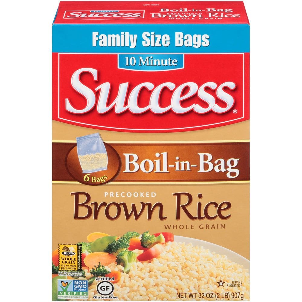 Success Rice Boil-in-Bag Whole Grain Brown Rice, 32 oz. | ShelHealth