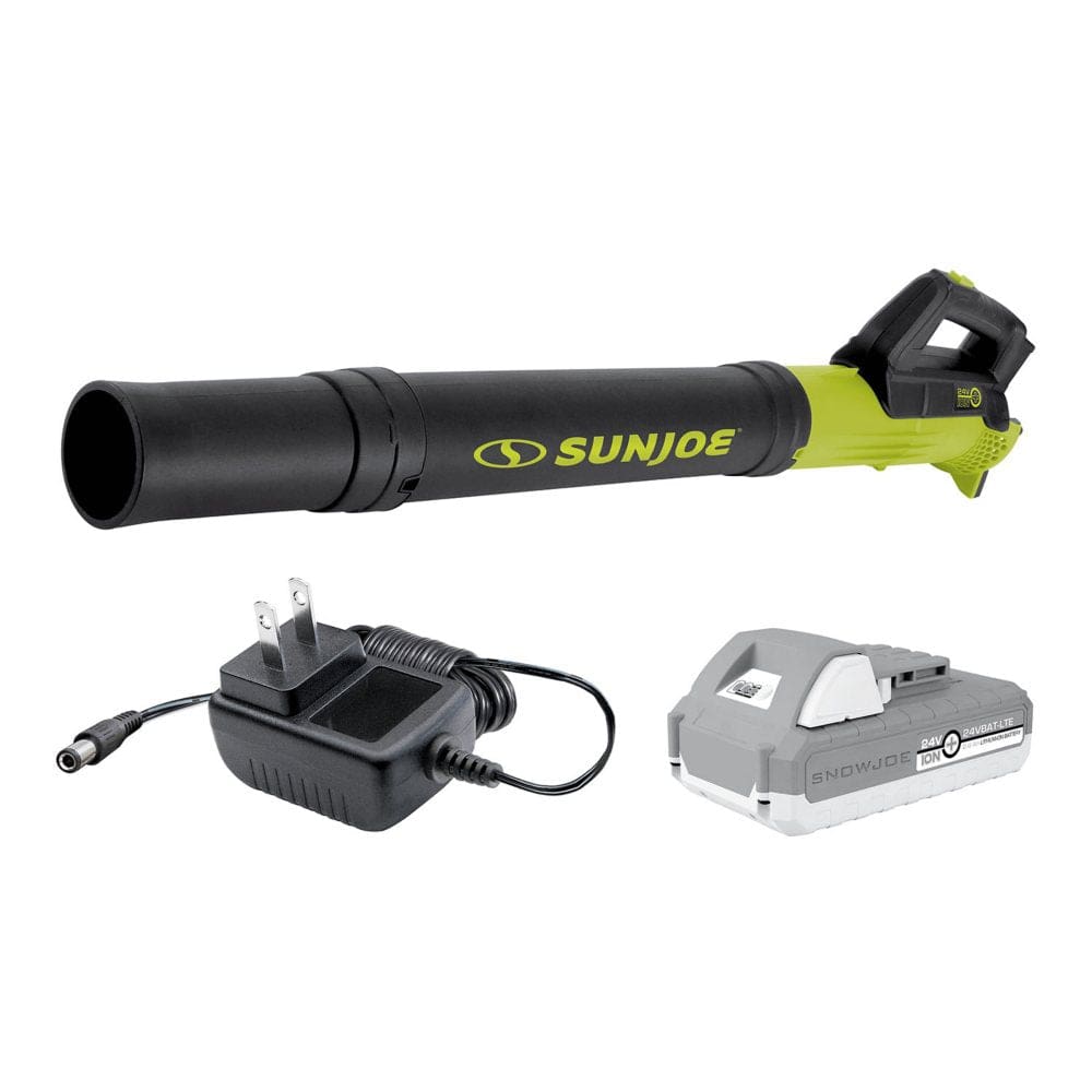 Sun Joe 24V Cordless Compact Turbine Jet Blower Kit, 2.0-Ah Battery ...