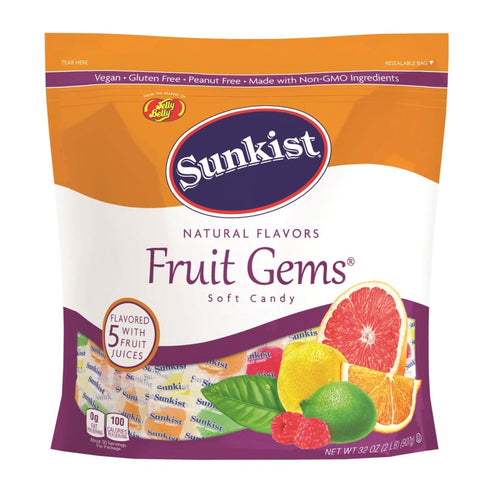 Sunkist Fruit Gems Assorted Soft Candy, 2 lbs. | ShelHealth
