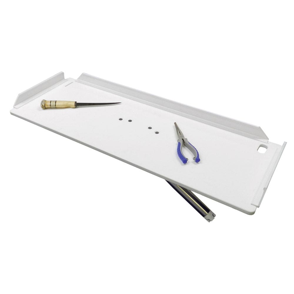 TACO 32" Poly Filet Table w/ Adjustable Gunnel Mount - White | ShelHealth