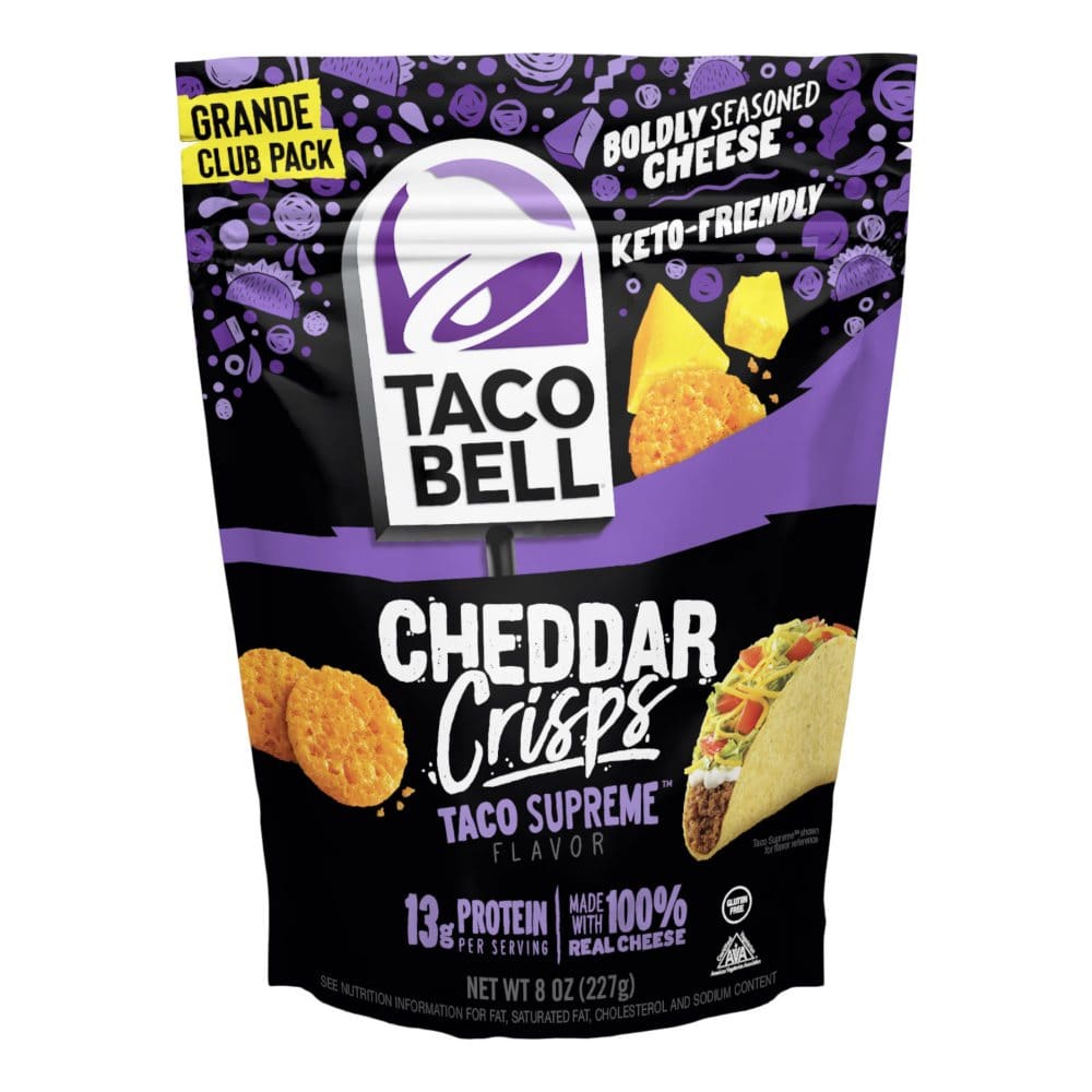 Taco Bell Supreme Cheddar Crisps (8 oz.) (Pack of 2) | ShelHealth