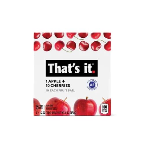 THATS IT: Apple Cherry Bar 5ct, 6 oz (Pack of 3) | ShelHealth