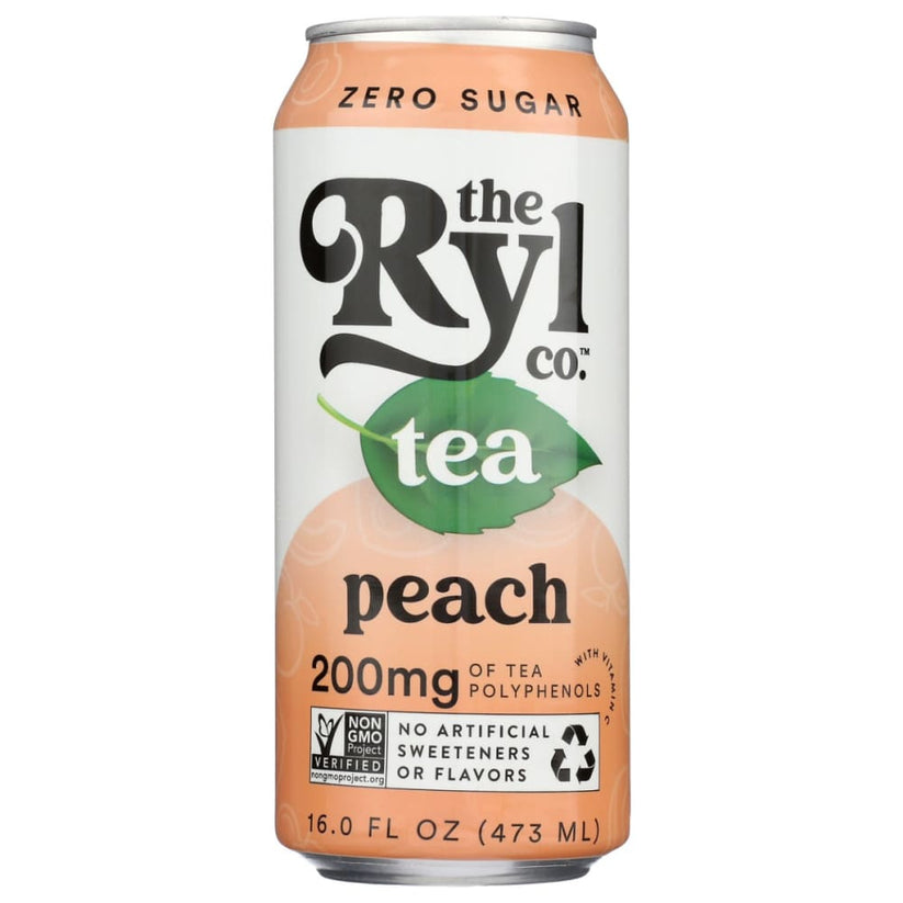THE RYL CO: Tea Black Peach Rtd, 16 FO (Pack of 6) | ShelHealth