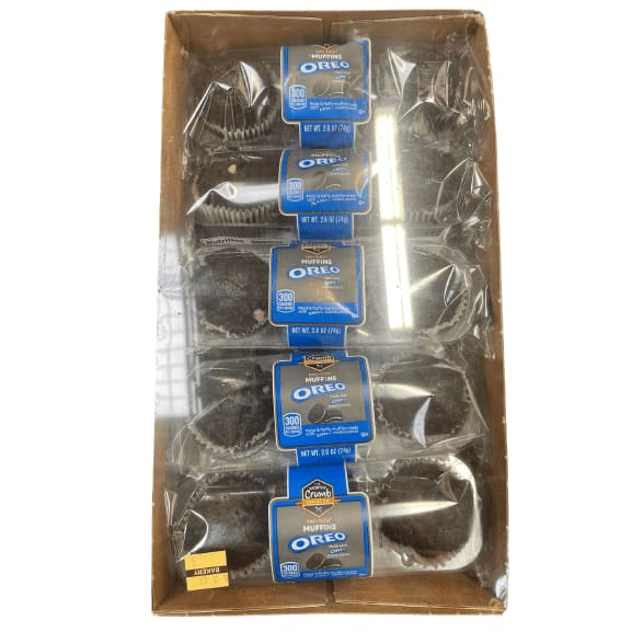 The Worthy Pastry Co. two-bite Muffins Oreo, (2.6 oz. x 30) | ShelHealth