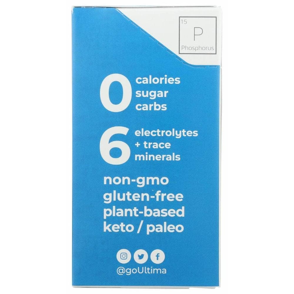 ULTIMA REPLENISHER Blue Raspberry Electrolyte Hydration Mix 20 Packets ...