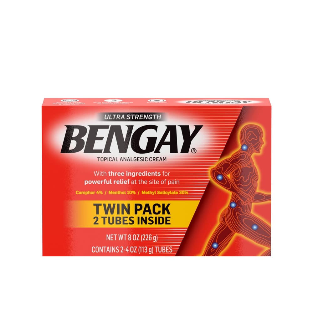 Ultra Strength Bengay Non-Greasy Topical Pain Relief Cream, 2 x 4 oz ...