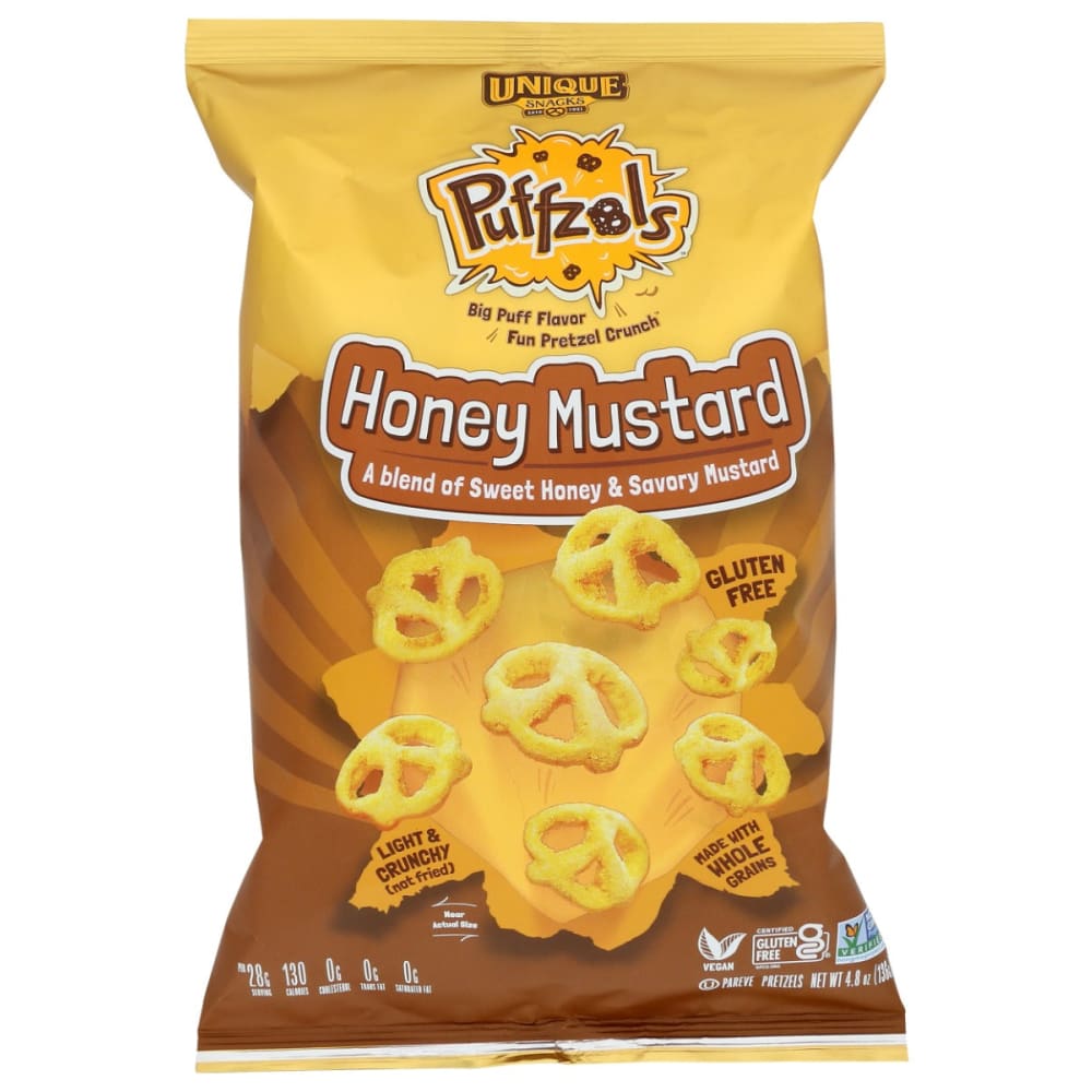 UNIQUE: Honey Mustard Puffzels, 4.8 oz (Pack of 5) | ShelHealth