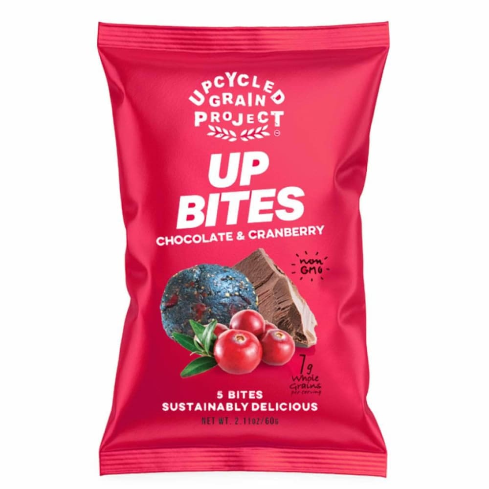 Upcycled Grain Project Bites Chocolate And Cranberry, 2.1 Oz (Case of 5 ...