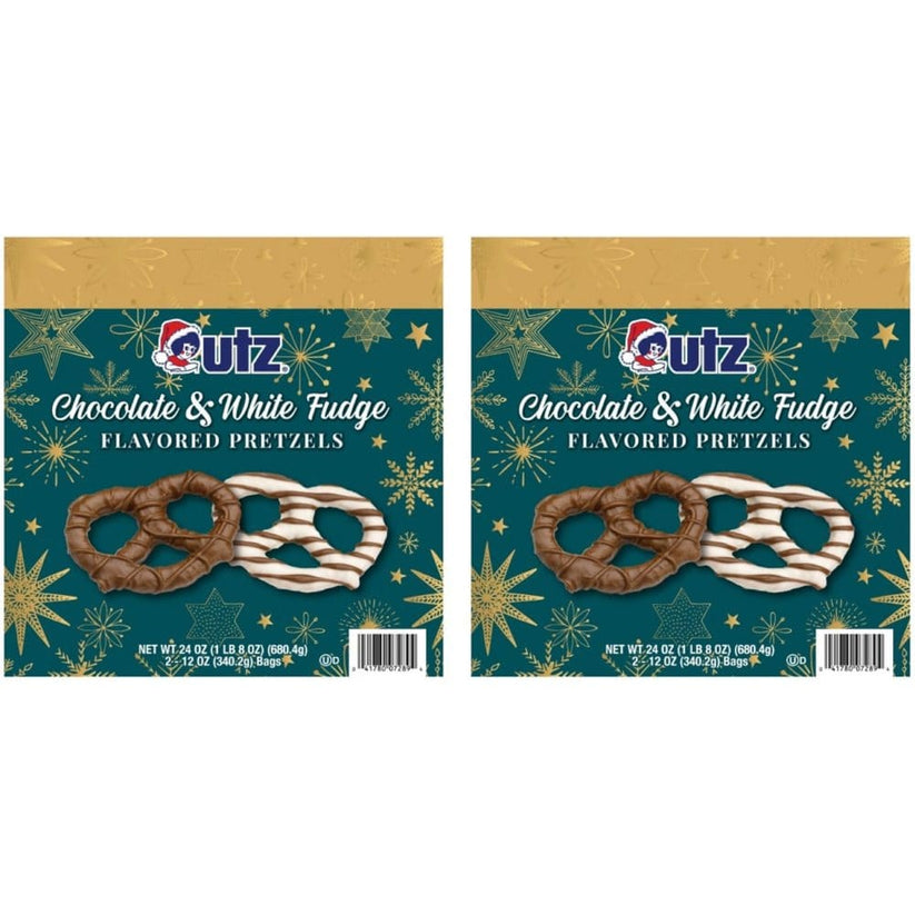 Utz Holiday Chocolate and White Fudge Pretzels (2 pk.) | ShelHealth