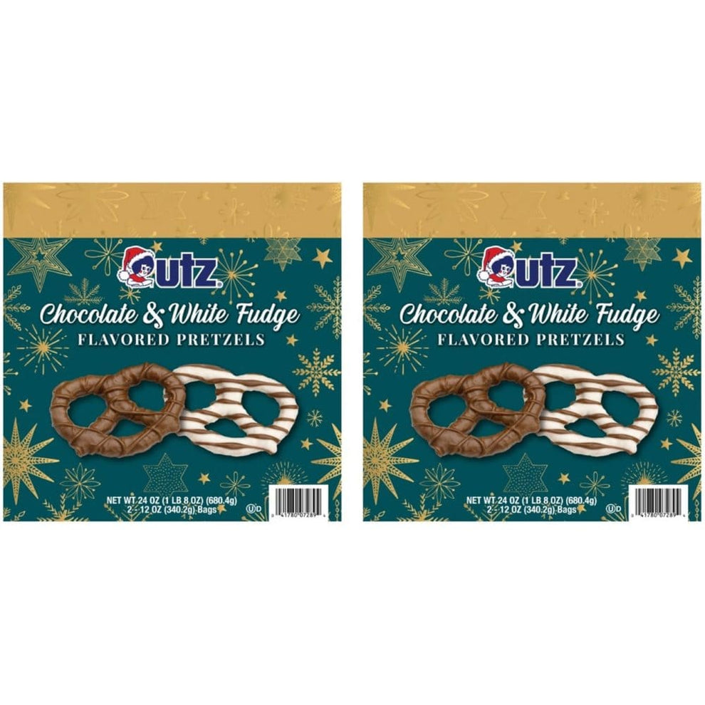 Utz Holiday Chocolate and White Fudge Pretzels (2 pk.) | ShelHealth