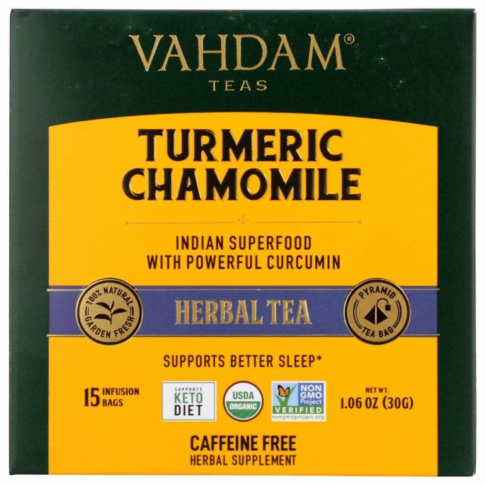 Vahdam Teas Tea Herbal Chamomile Bag, 1.06 Oz (Case of 3) | ShelHealth