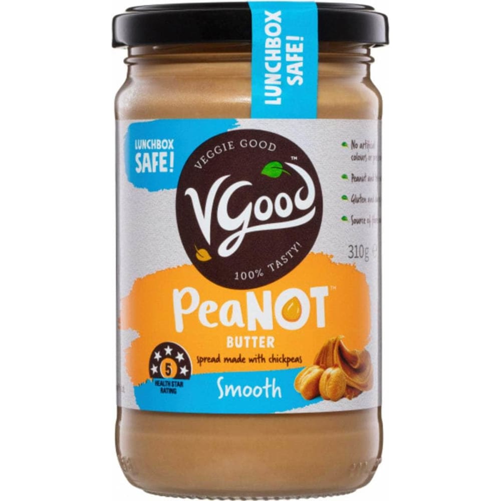 VGOOD: Peanot Smooth Chickpea Butter, 11 oz (Case of 3) | ShelHealth
