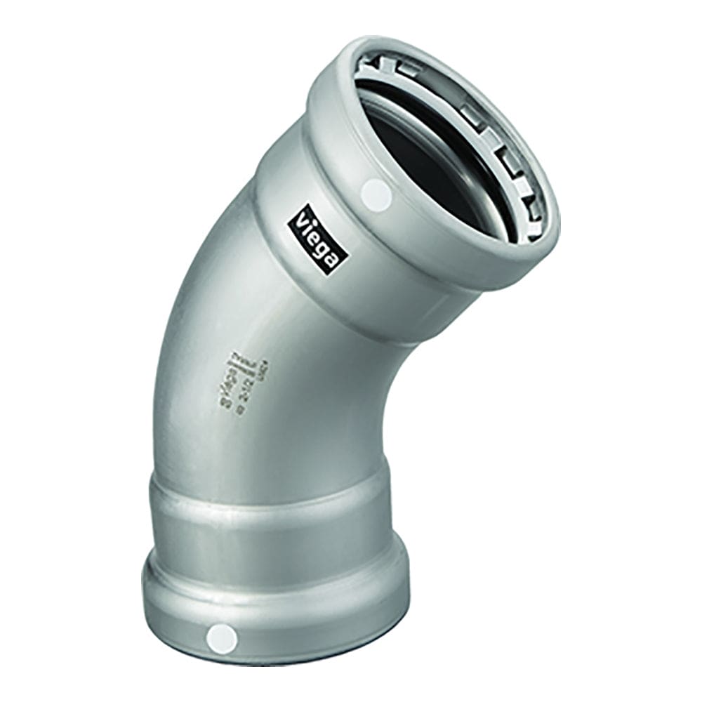Viega MegaPress 3" 45° Carbon Steel Elbow w/ FKM - Double Press ...