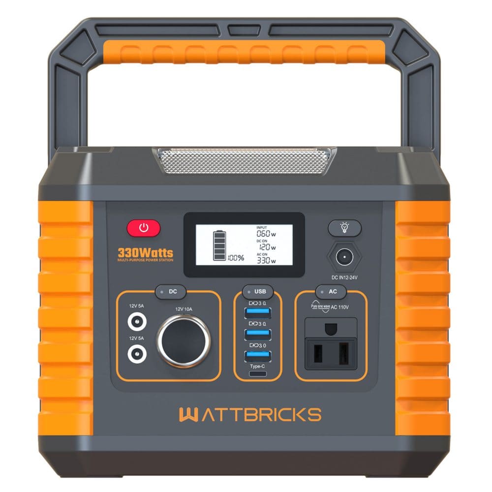 Wattbricks Energy Inc. MP330 Portable Power Station 330W Solar ...