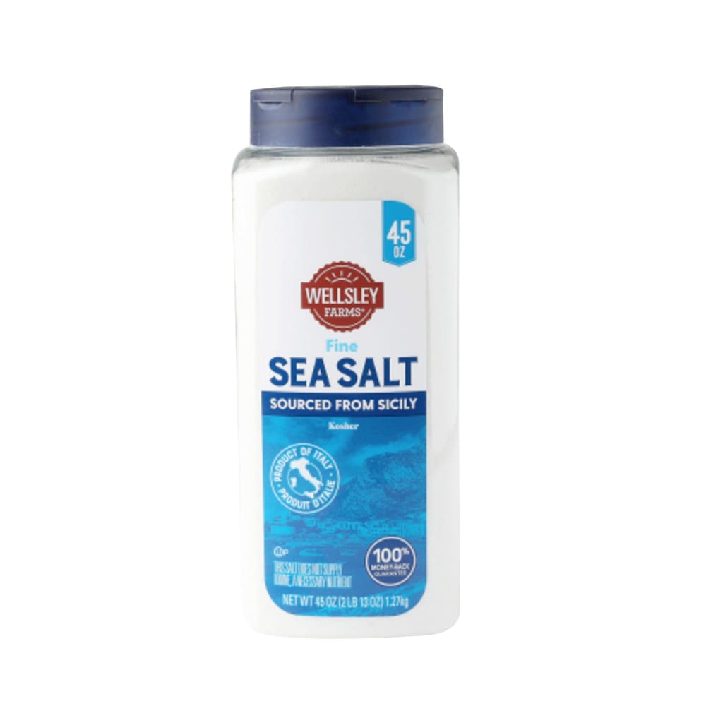 Wellsley Farms Fine Sea Salt, 45 oz. | ShelHealth
