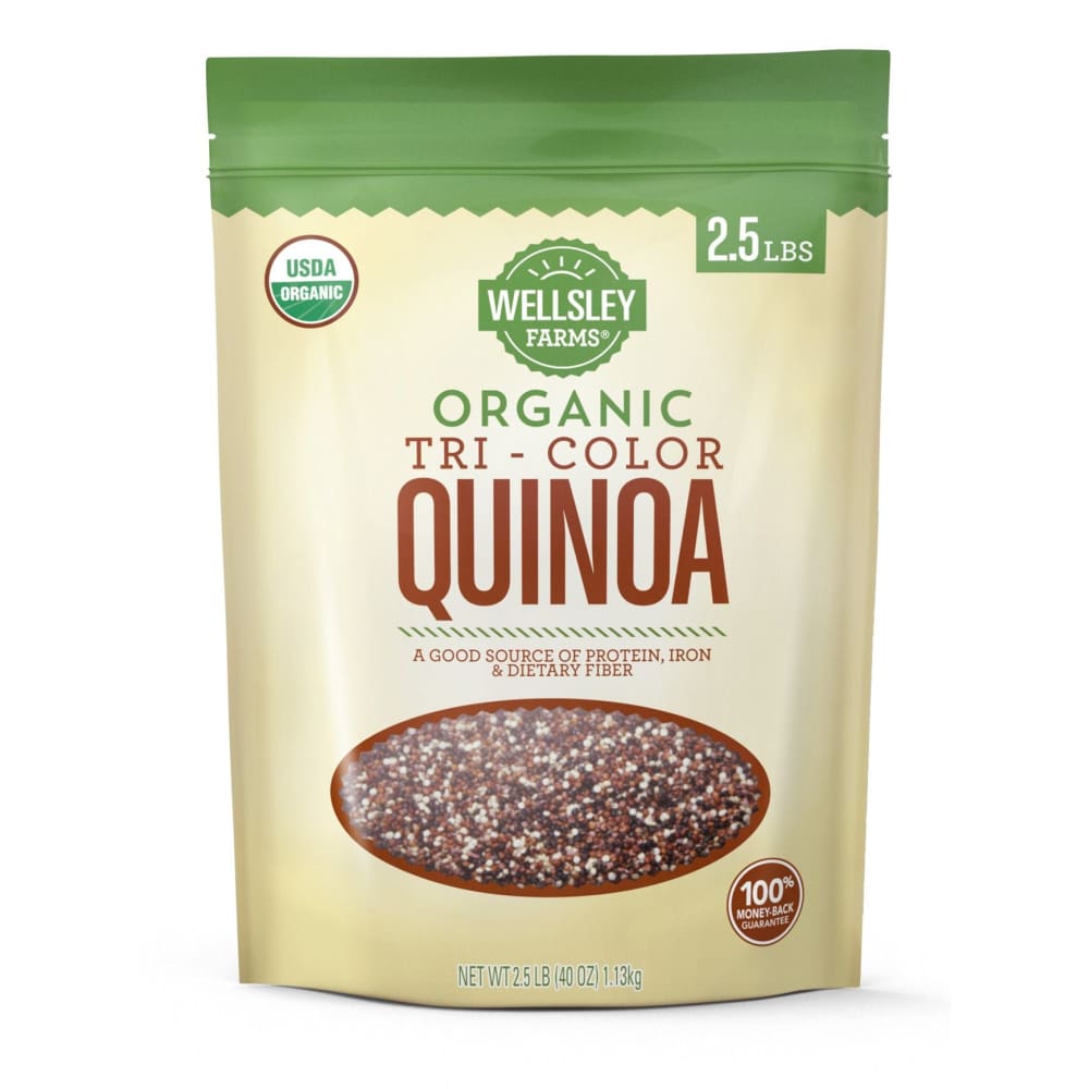 Wellsley Farms Organic Tri-Color Quinoa, 2.5 lbs. | ShelHealth
