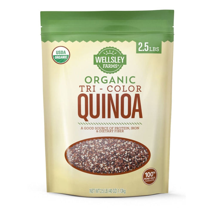 Wellsley Farms Organic Tri-Color Quinoa, 2.5 lbs. | ShelHealth
