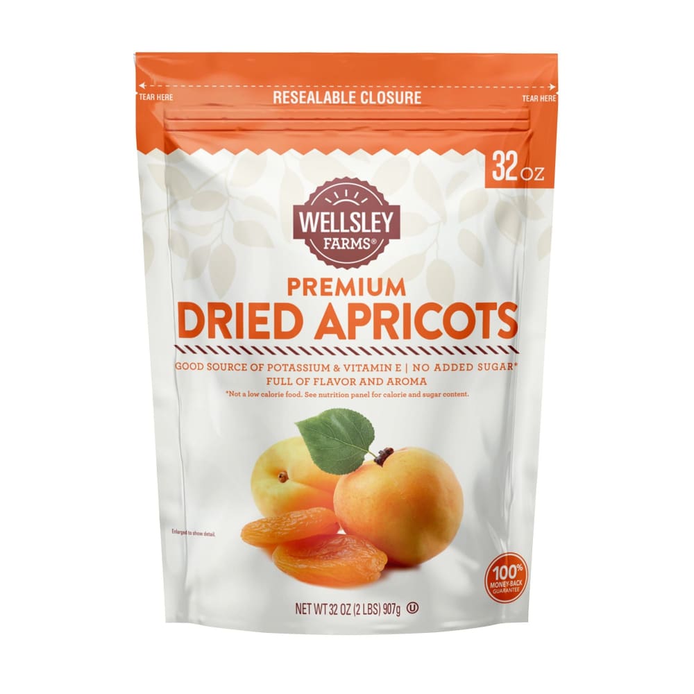 Wellsley Farms Premium Dried Apricots, 32 oz. | ShelHealth