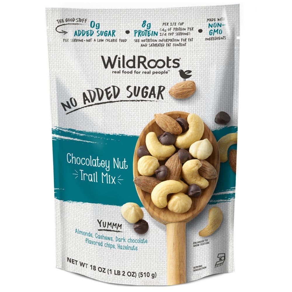 Wild Roots No Added Sugar Chocolatey Nut Trail Mix (18 oz.) (Pack of 2 ...