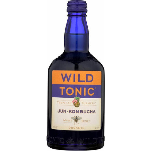 Wild Tonic Organic Jun-Kombucha Tropical Turmeric, 16 oz (Case of 4 ...