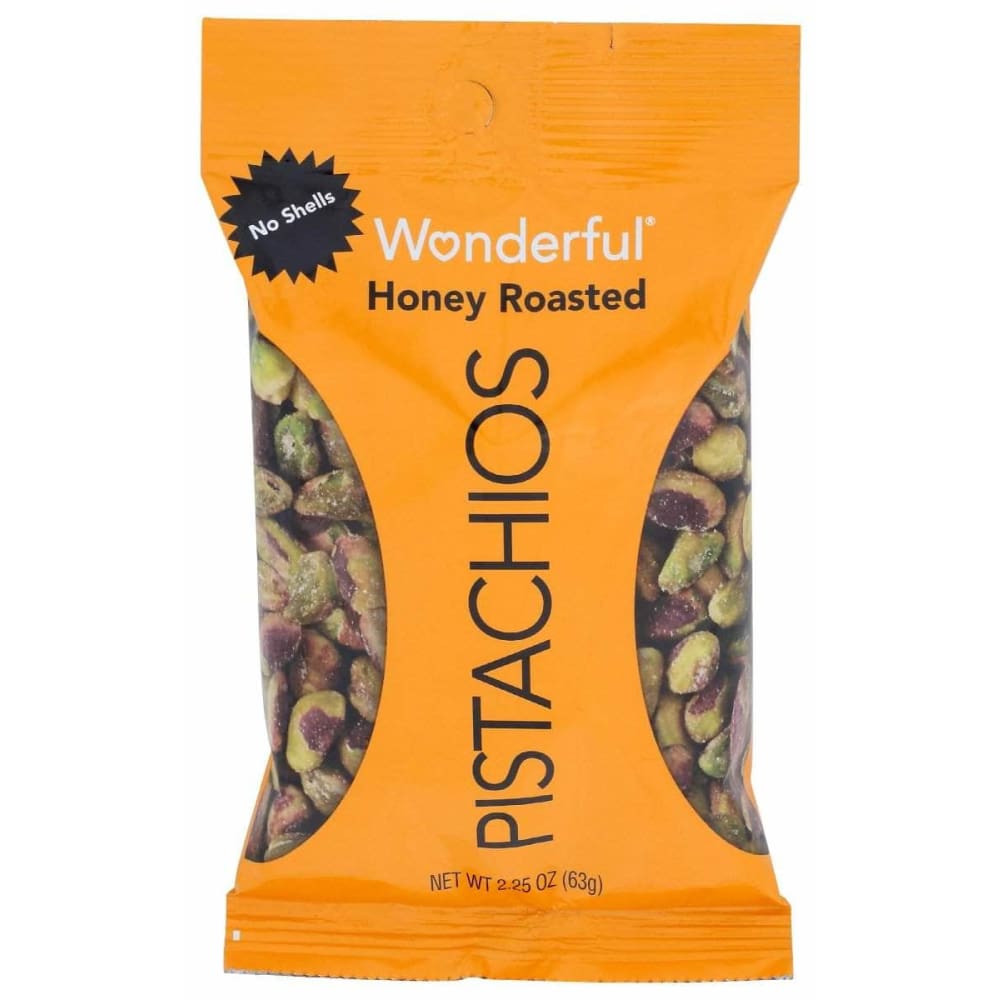 Wonderful Pistachios Honey Roasted No Shells, 2.25 Oz (Case of 4 ...