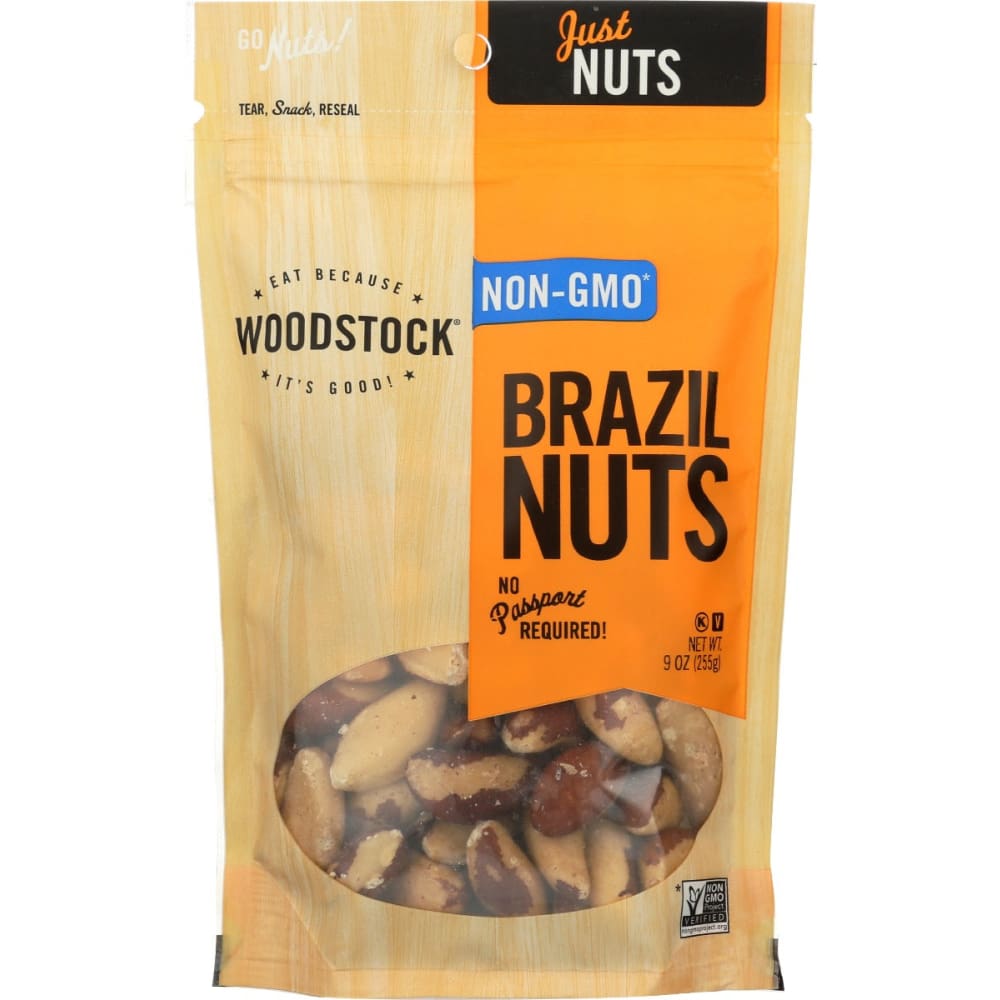 WOODSTOCK: Nuts Brazil Raw, 9 oz | ShelHealth