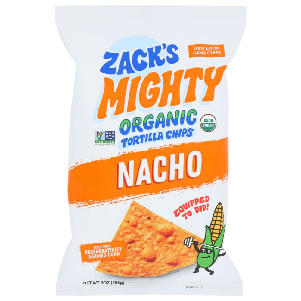 ZACKS MIGHTY: Chips Tortilla Nacho, 9 OZ (Pack of 5) | ShelHealth