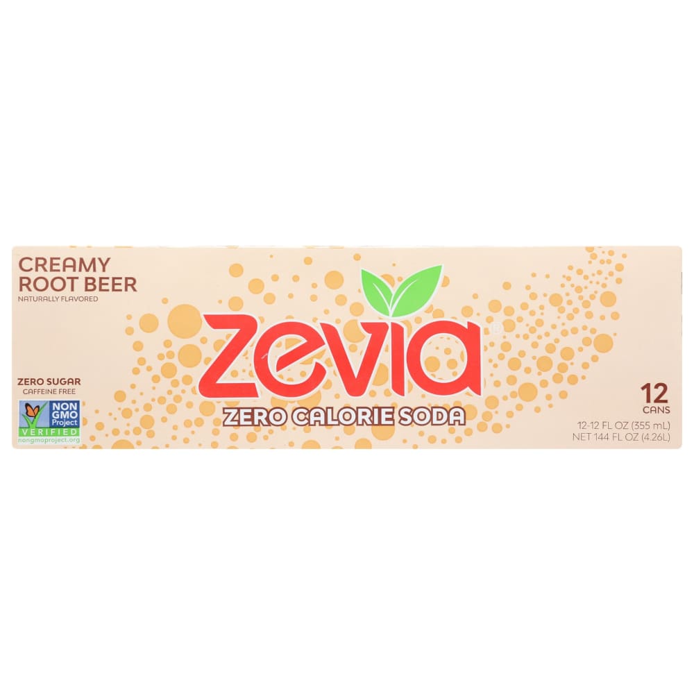 ZEVIA: Zero Calorie Creamy Rootbeer Soda, 144 fo | ShelHealth
