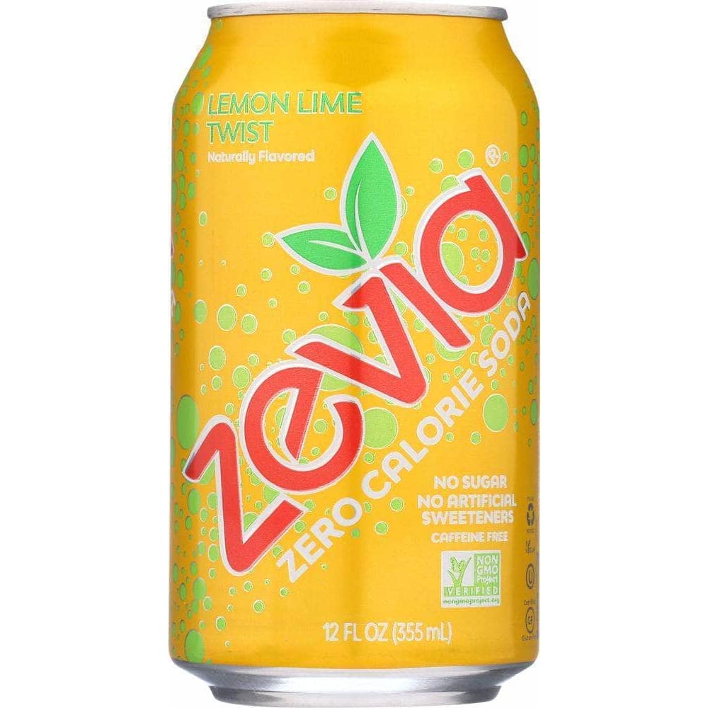 Zevia Zero Calorie Soda Lemon Lime Twist 6-12 fl oz, 72 fl oz (Case of 3) | ShelHealth