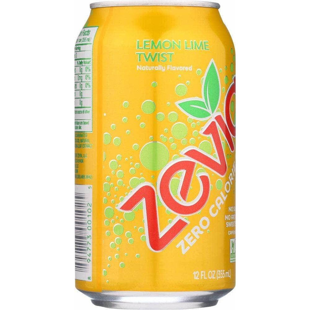 Zevia Zero Calorie Soda Lemon Lime Twist 6-12 fl oz, 72 fl oz (Case of 3) | ShelHealth