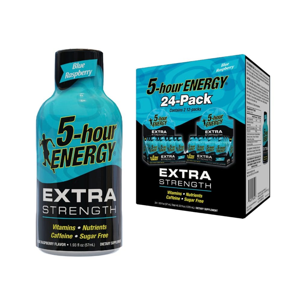 5-hour ENERGY Shot, Extra Strength, Blue Raspberry (1.93 oz., 24 ct ...