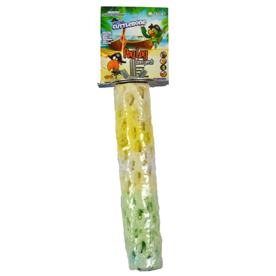 A and E Cages Captain Cuttlebone Calcium Bird Perch MD | ShelHealth