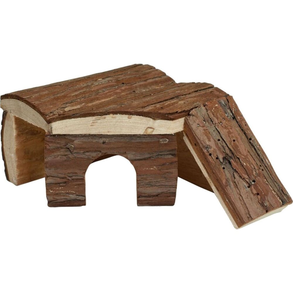 A E Cages Nibbles Log Cabin Small Animal Hut w-Ramp Brown; 1ea-SM ...